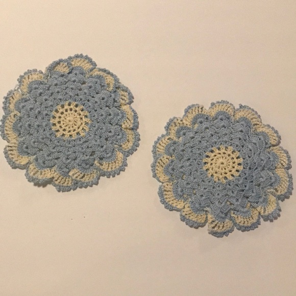 Other | Blue White Doilies Set Of Two | Poshmark